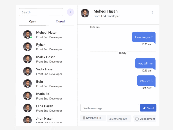 Messenger Bootstrap 5 Chat Template - W3Frontend