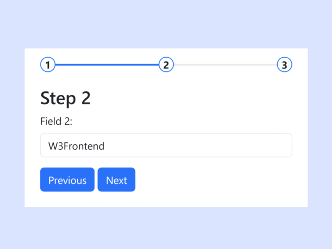 Multi Step Form With Progress Bar Using Bootstrap 5 - W3Frontend