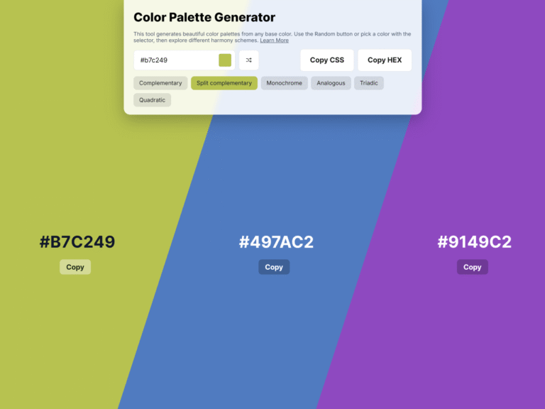 Random Color Palette Generator Using JavaScript - W3Frontend
