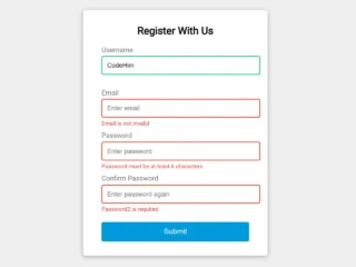 Form Validation In Javascript Code - W3Frontend