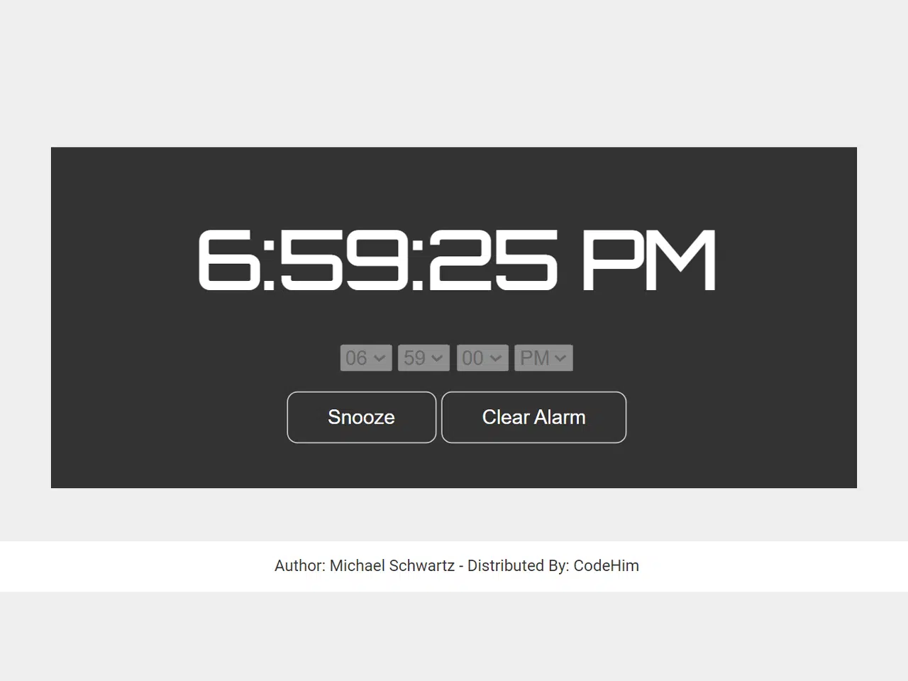 JavaScript Alarm Clock with Sound - W3Frontend