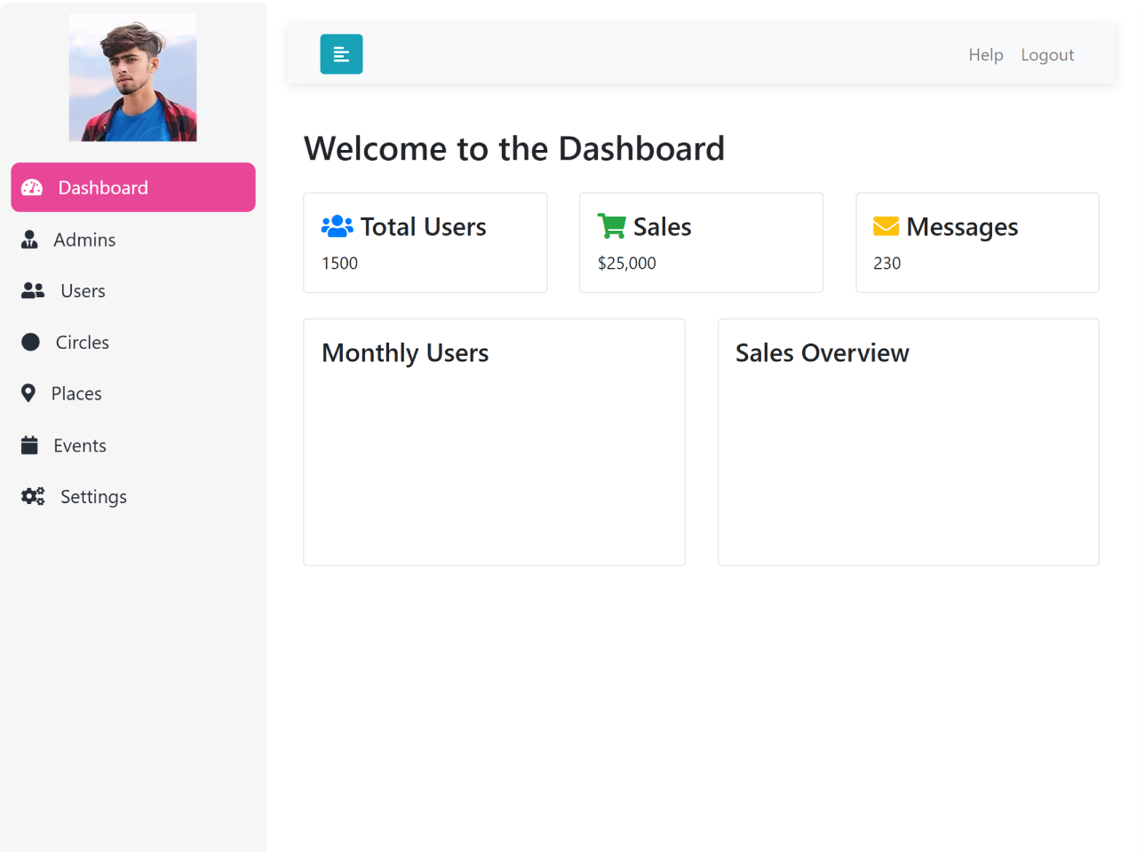 Simple Admin Dashboard in Bootstrap 5 - W3Frontend